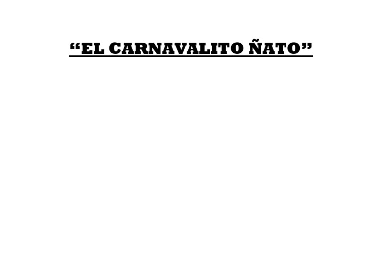 El Carnavalito Ñato | PDF