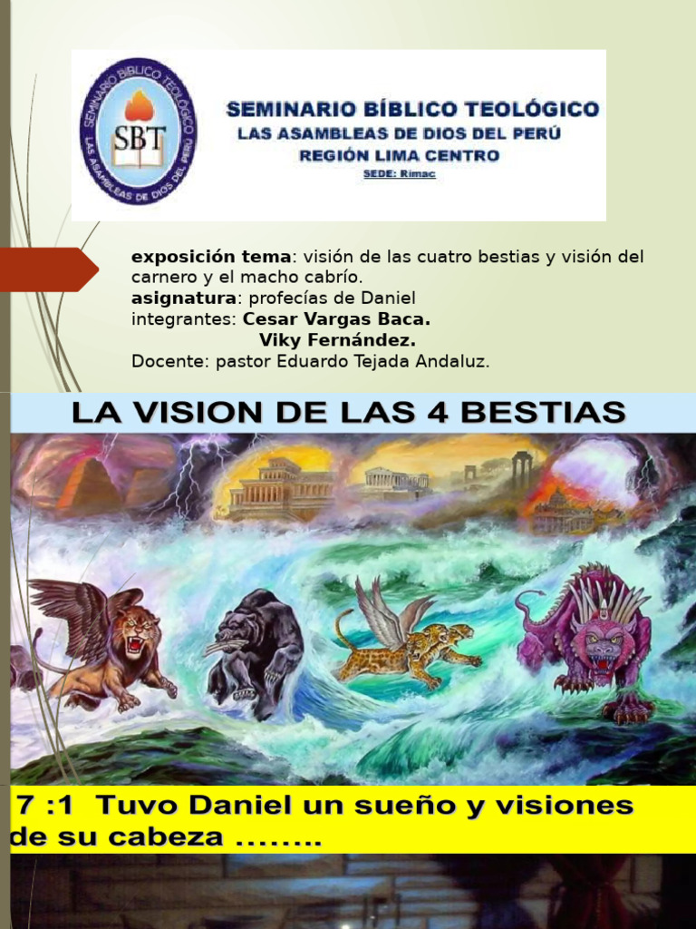 Vision de Las Cuatro Bestias, Vision Del Cordero y El Macho Cabrio. | PDF
