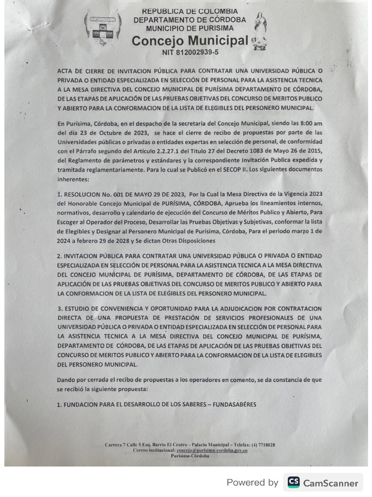 Acta de Cierre | PDF