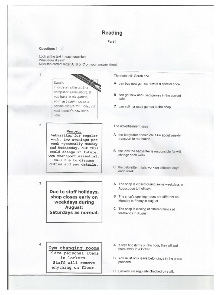 B1 Diagnostic Exam | PDF
