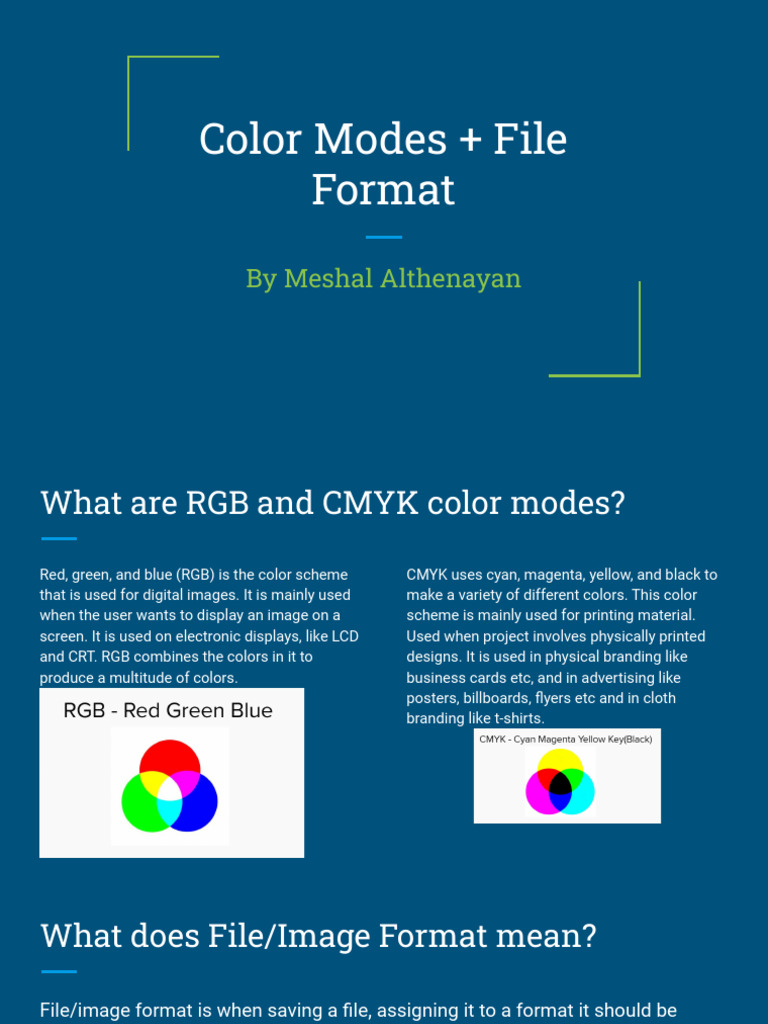 Meshal Althenayan - Color Modes + File Format | PDF