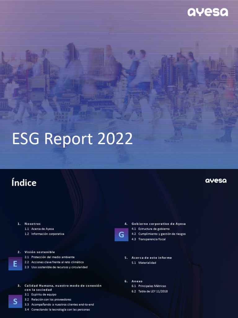 Informe ESG Ayesa FY2022 ESP | PDF