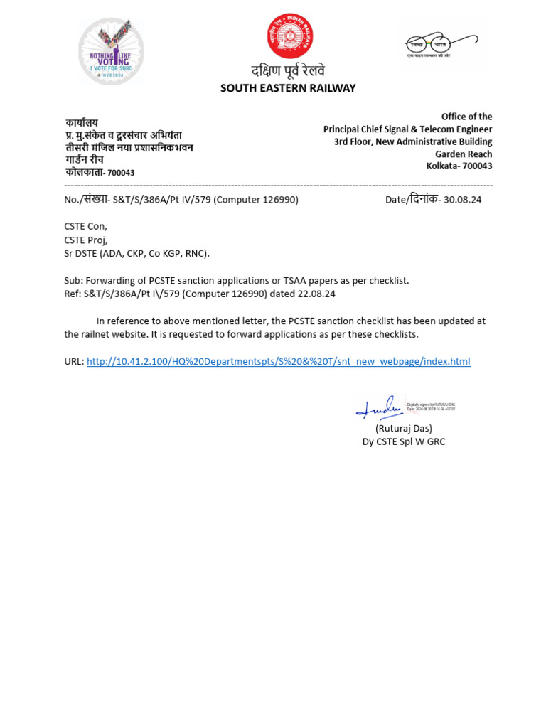 TSAA Checklist Letter1 | PDF