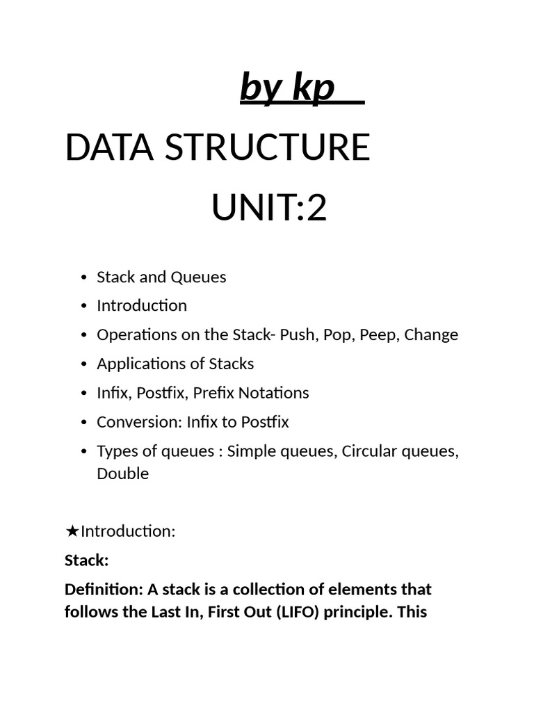 DATA STRUCTURE Unit2.pdf1 | PDF