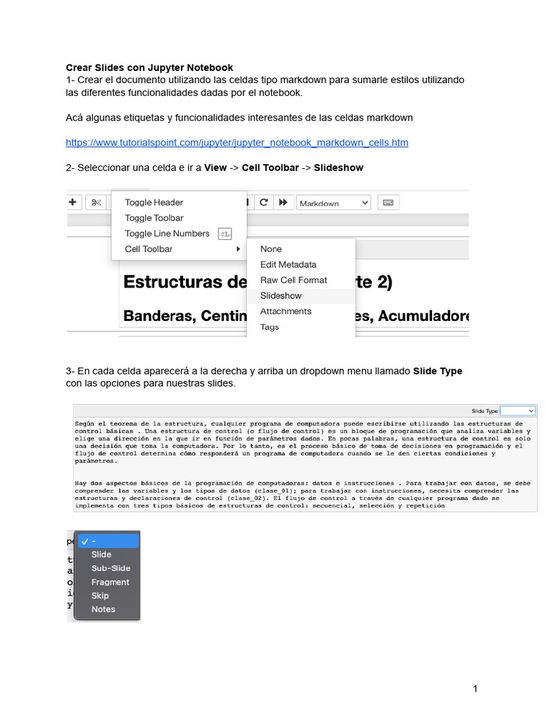 Crear Slides Con Jupyter Notebook | PDF