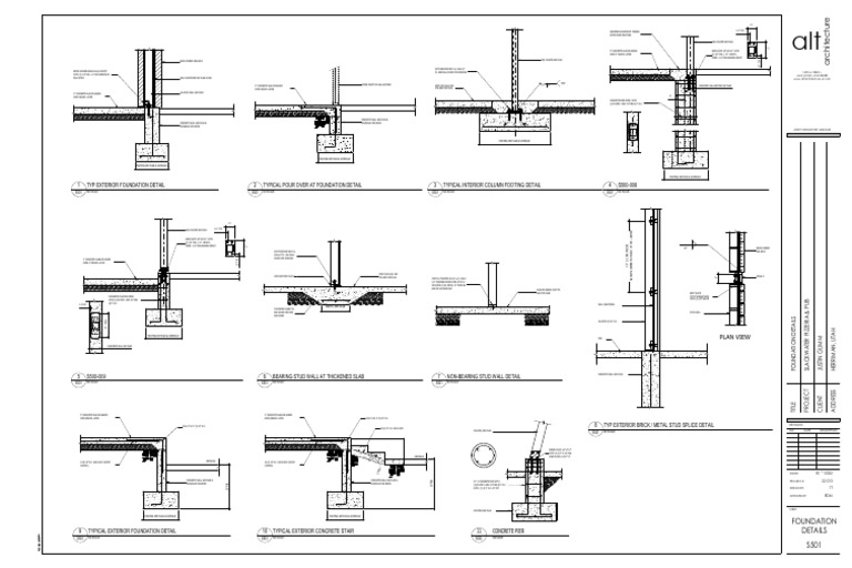Foundation Plan s501 To Modify | PDF | Column | Architectural Elements