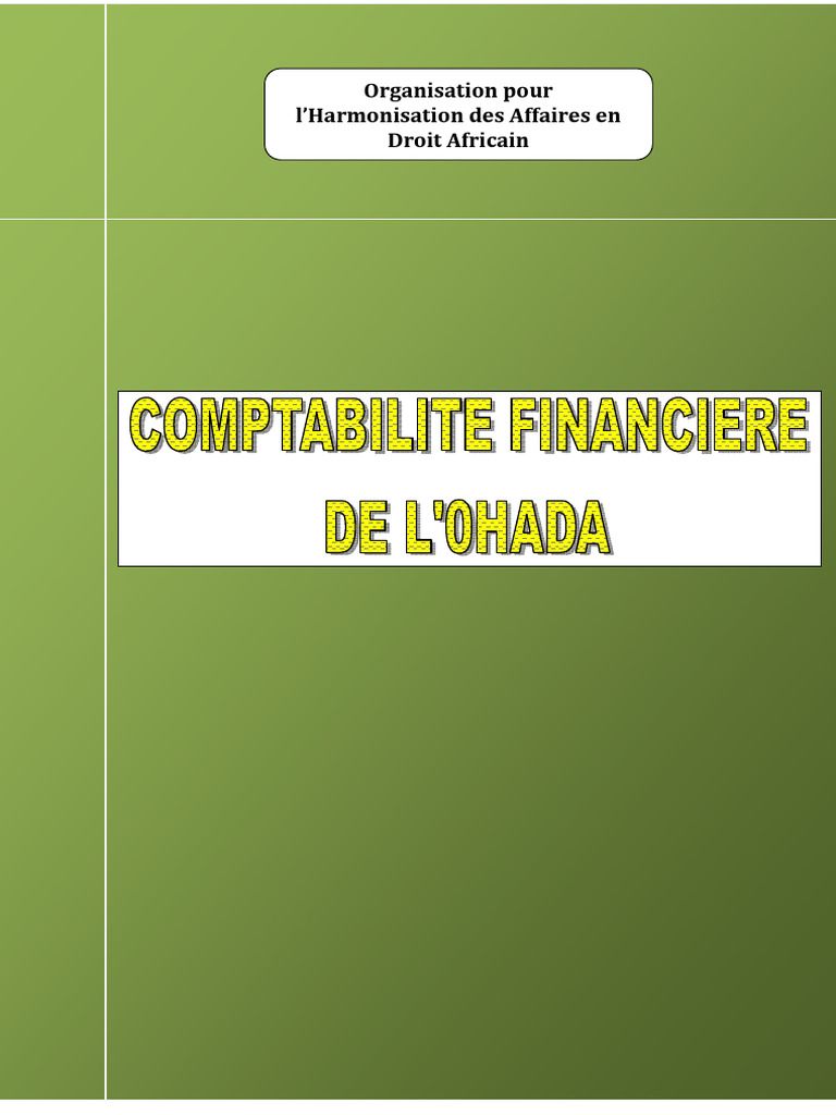 Cours Comptabilité Générale OHADA400 | PDF