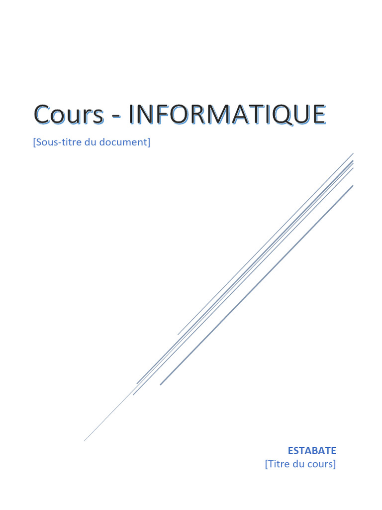 Cours Informatique | PDF