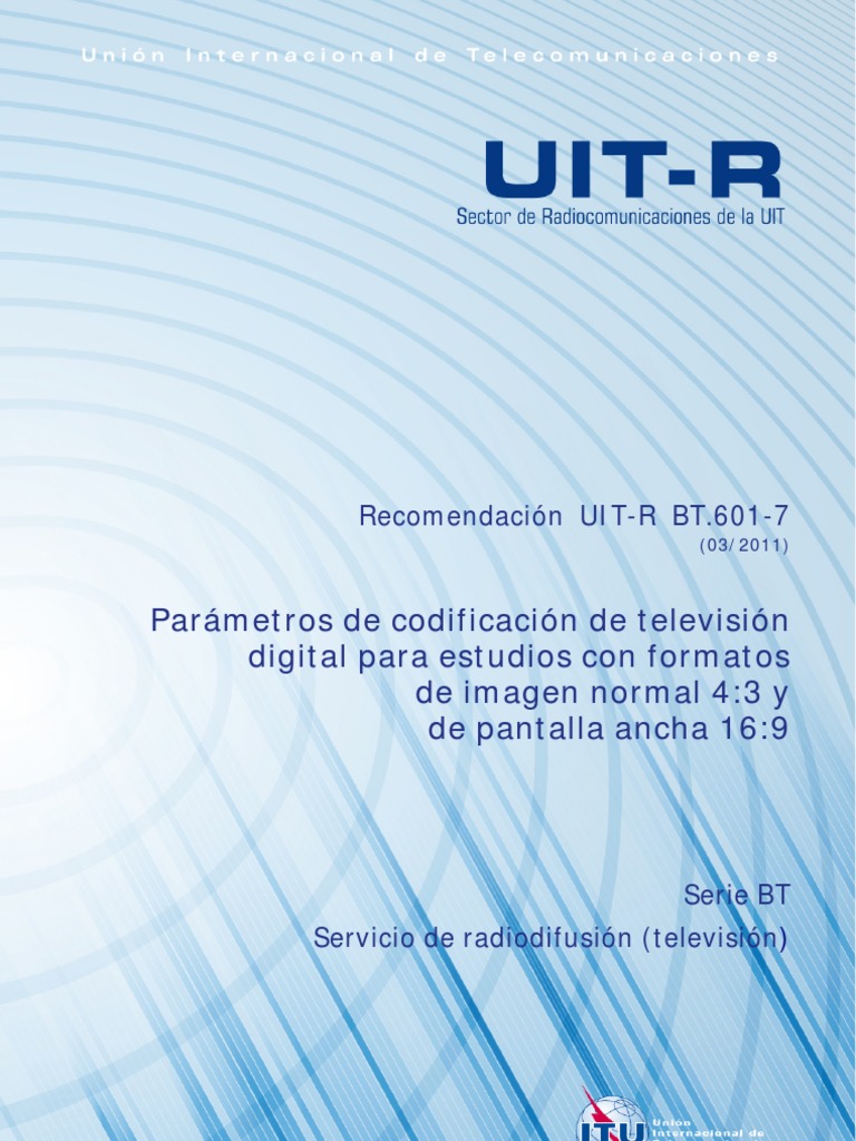R Rec BT.601 7 201103 I!!pdf S | Descargar gratis PDF | Televisión ...
