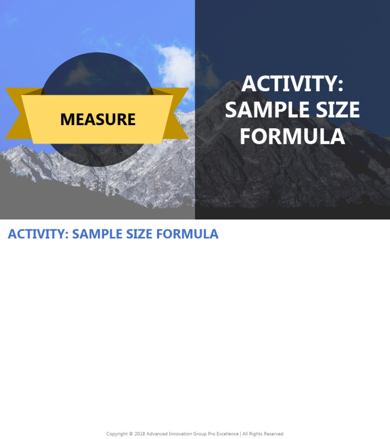 A - S30 C203 - Activity - Sample Size Formula | PDF