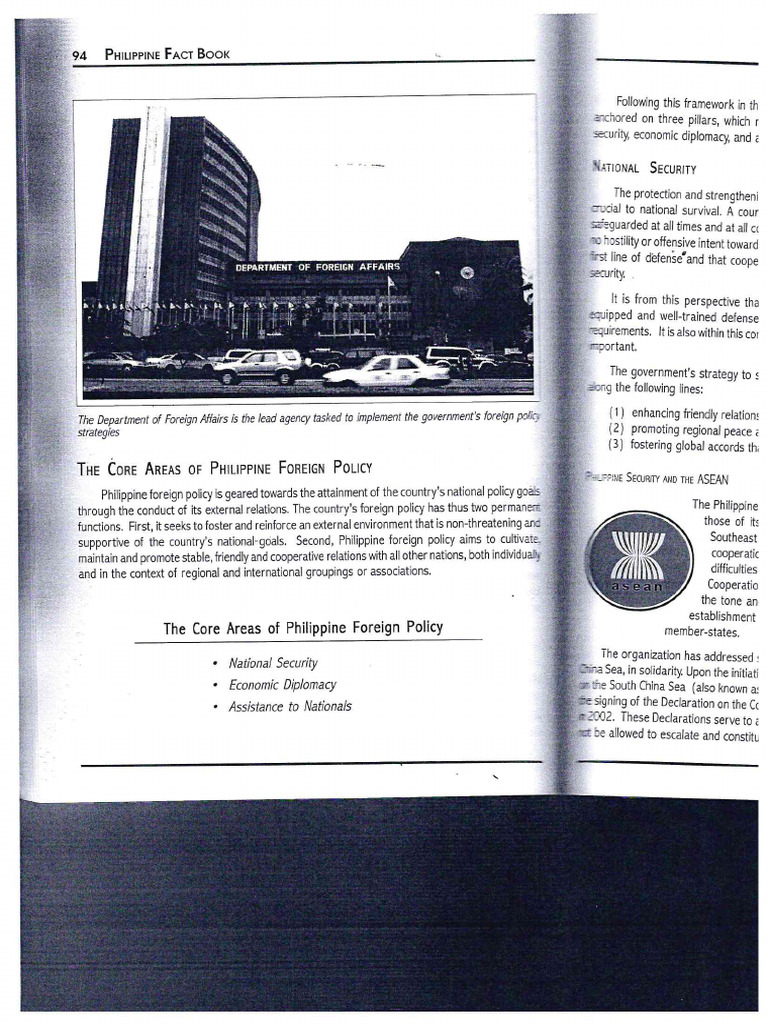 Core Areas of Philippine Foreign Policy | PDF