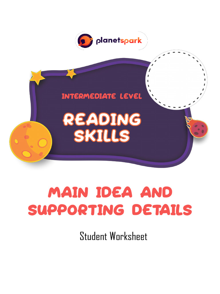 Main Idea And Supporting Details Pdf