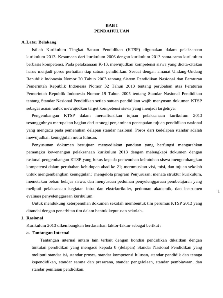 Dokumen 1 KTSP Tbs - Doc 2023 | PDF