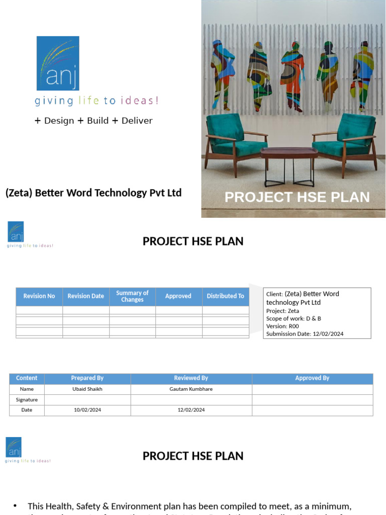 Zeta Project HSE Plan | PDF | Waste | Occupational Safety And Health