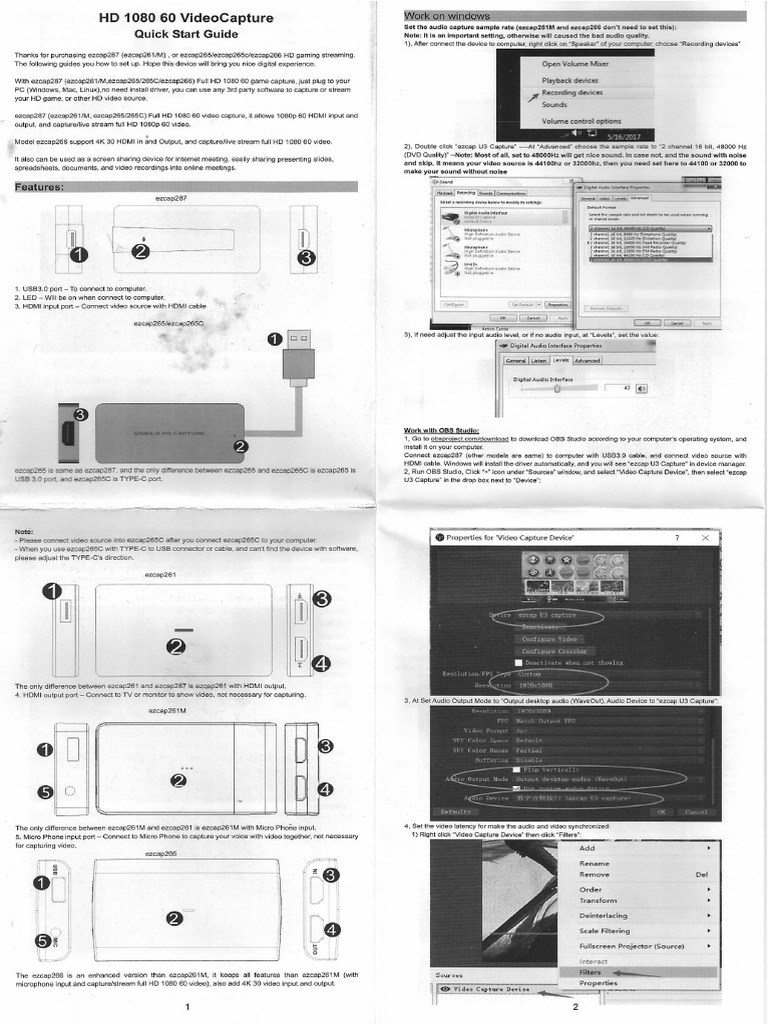 Video Capture - Quick Start | PDF