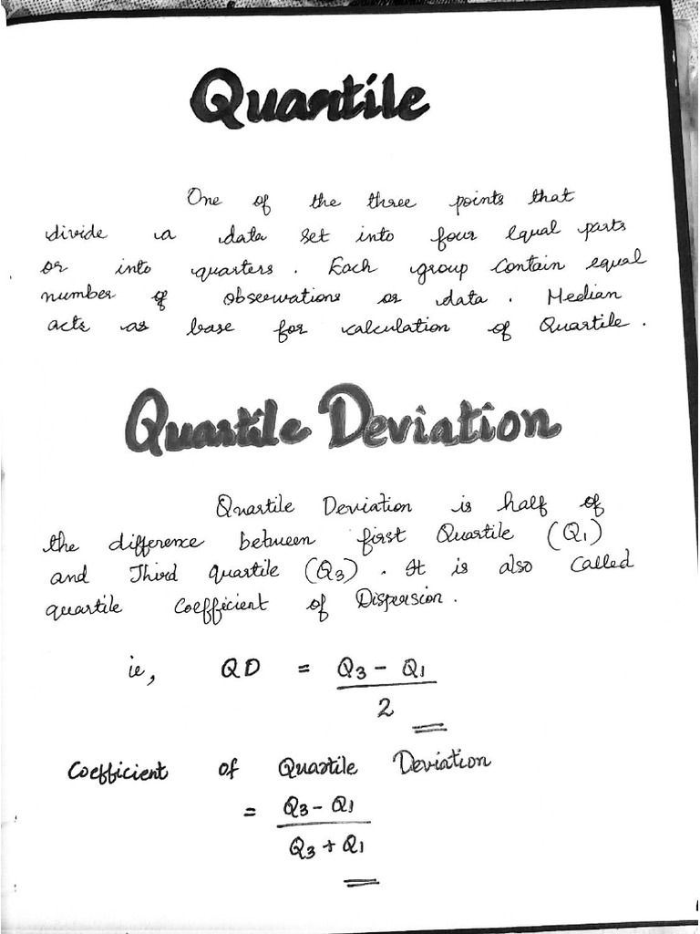 Quartile Deviation | PDF