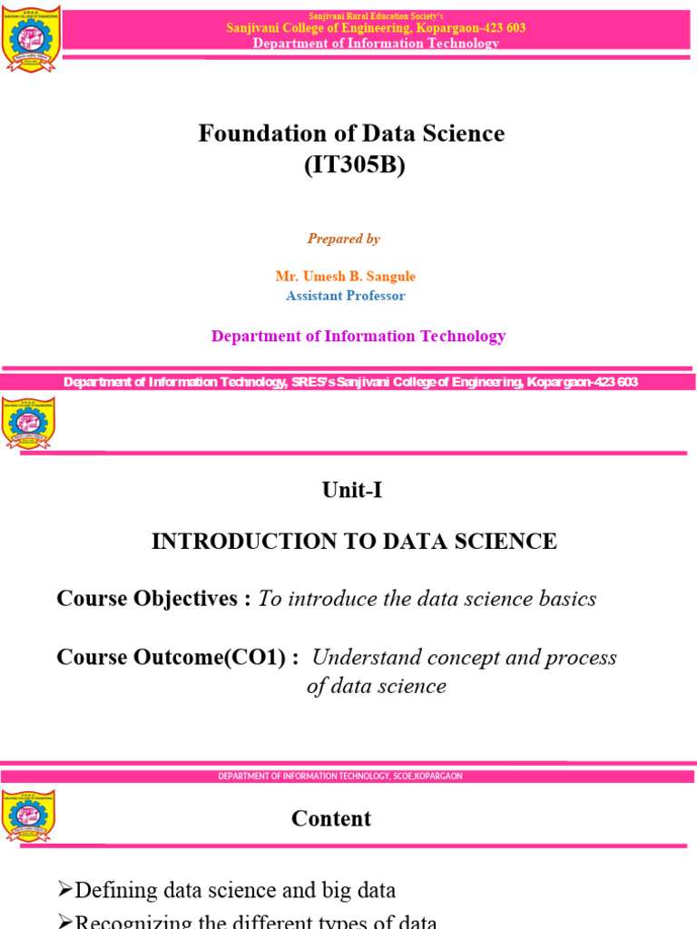FDS Unit I | PDF