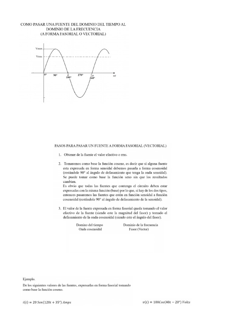 Unidad 1 Ce2 Clase 4 Fasores | PDF