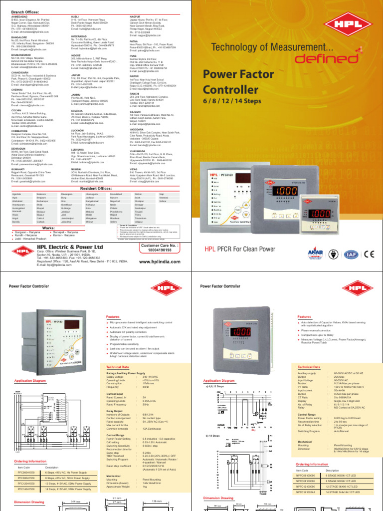 HPL, Power Factor Controller | PDF