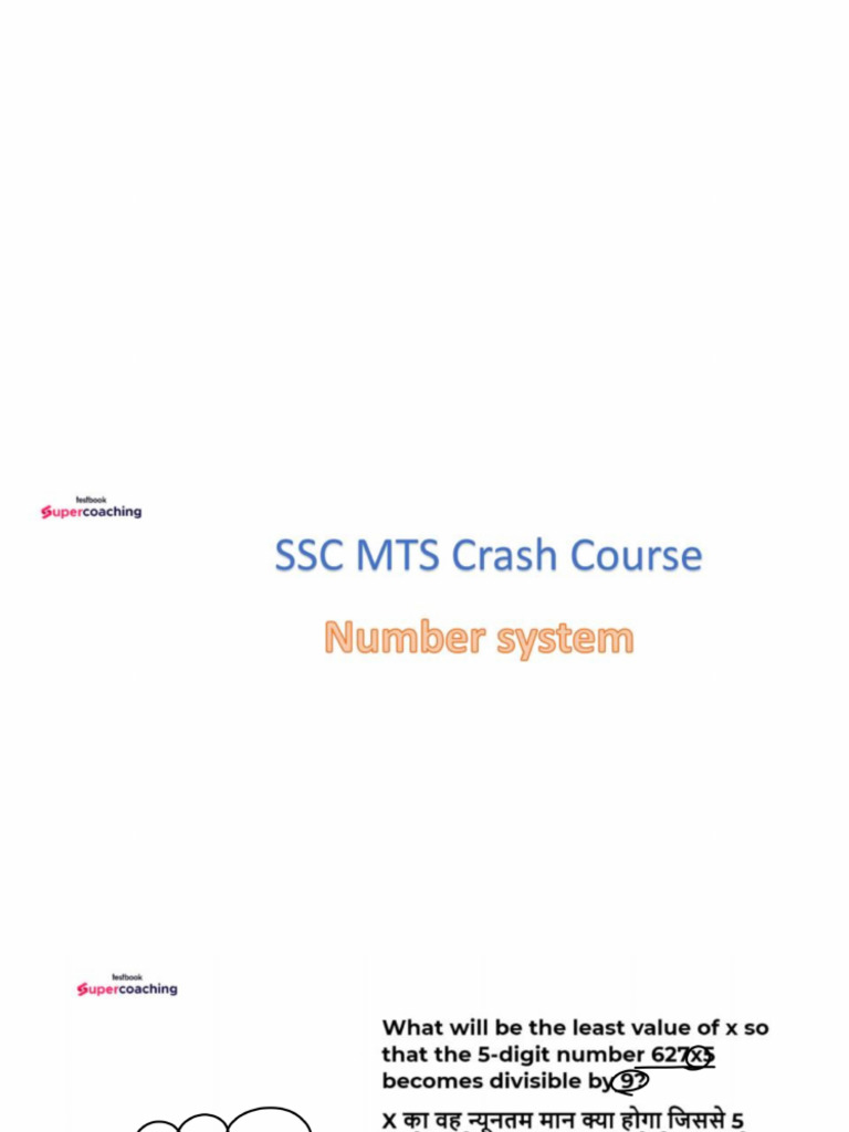 Number System - 01 1724256862 | PDF