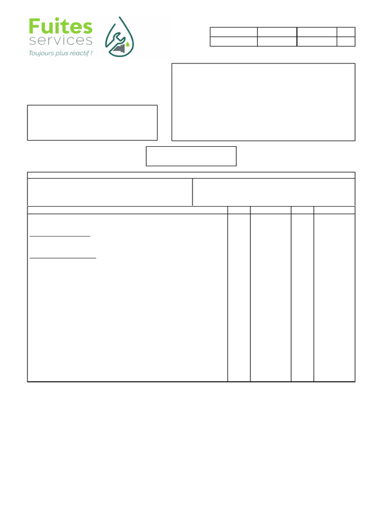 Facture FUITES SERVICES RECHERCHE FUITE | PDF
