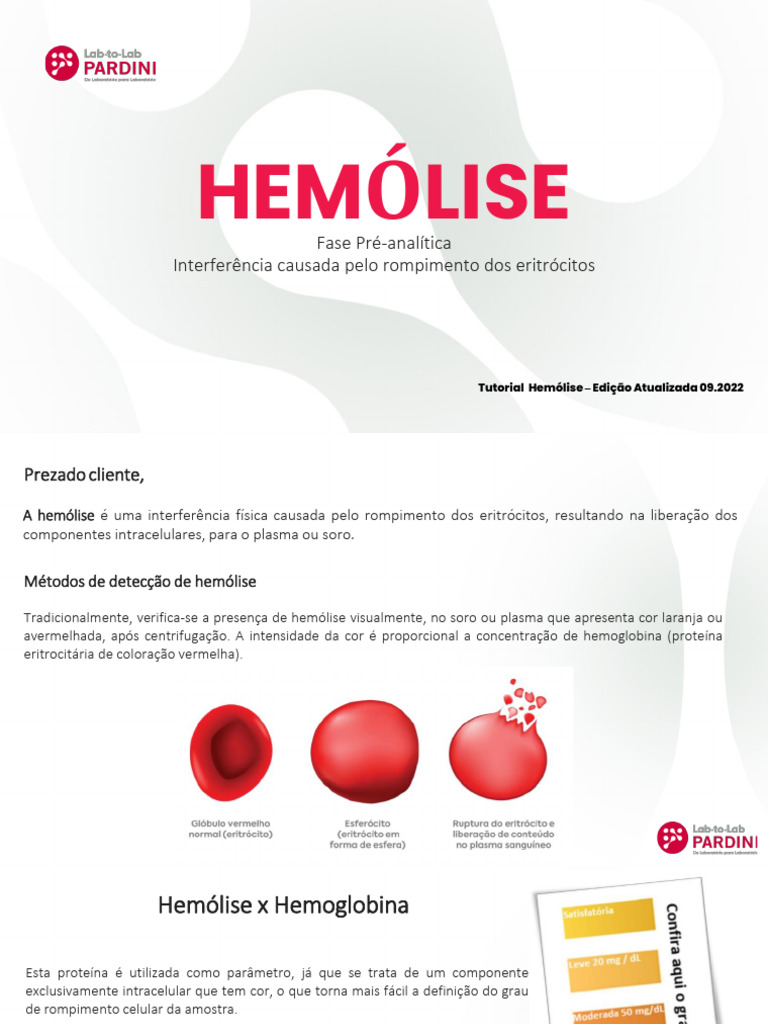 Tutorial Hemólise - Edição Atualizada 09.2022 | PDF