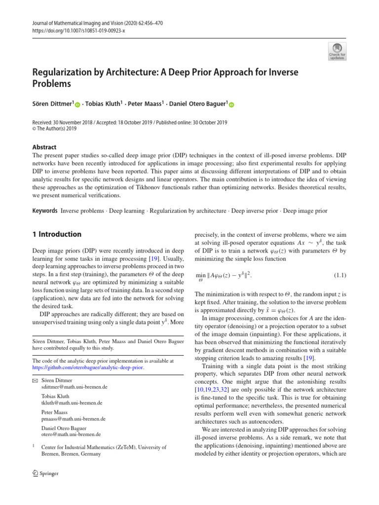 Regularization - s10851-019-00923-x | PDF