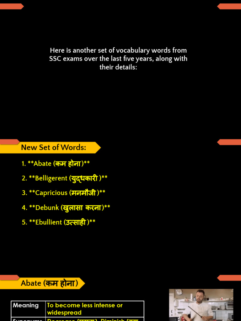 Here Is Another Set of Vocabulary Words From SSC Exams Over The Last ...