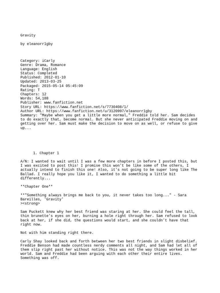 iCarly - eleanorr1gby - Gravity | PDF