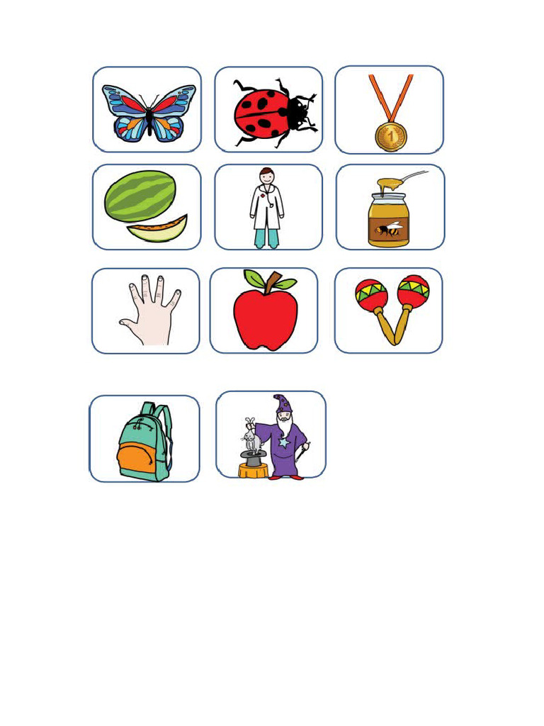 Letra M y Dibujos Con M | PDF