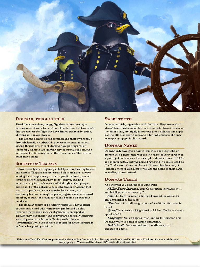 Spelljammer, Dohwar - GM Binder | PDF