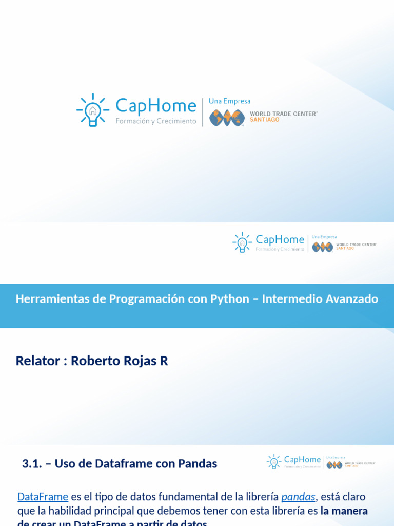 Unidad 3 Uso LIbreria Pandas Dataframe | PDF | Archivo de computadora ...