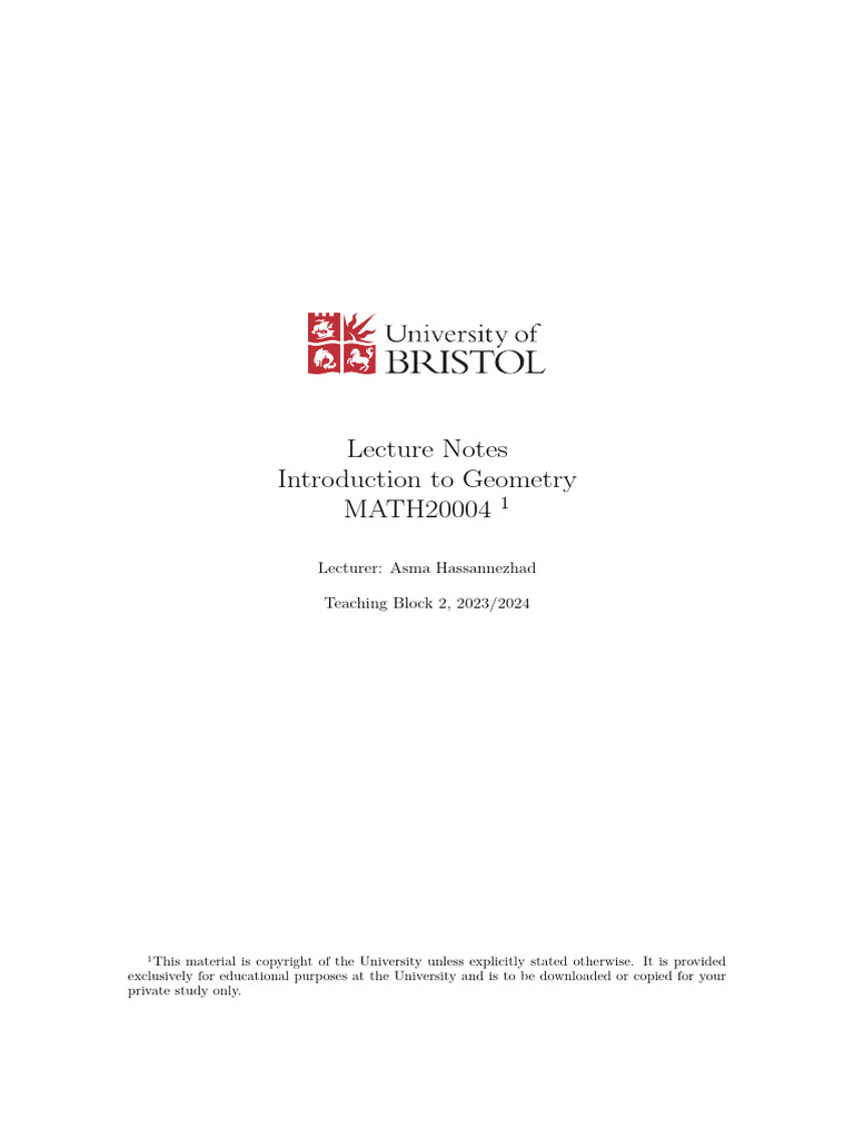 Introduction To Geometry | PDF