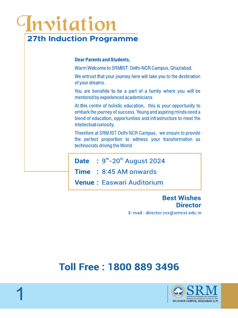 Induction Schedule 2024 | PDF