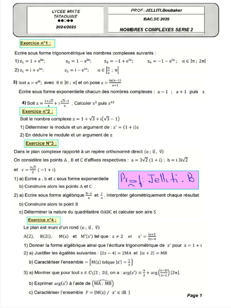 Série Complexe | PDF