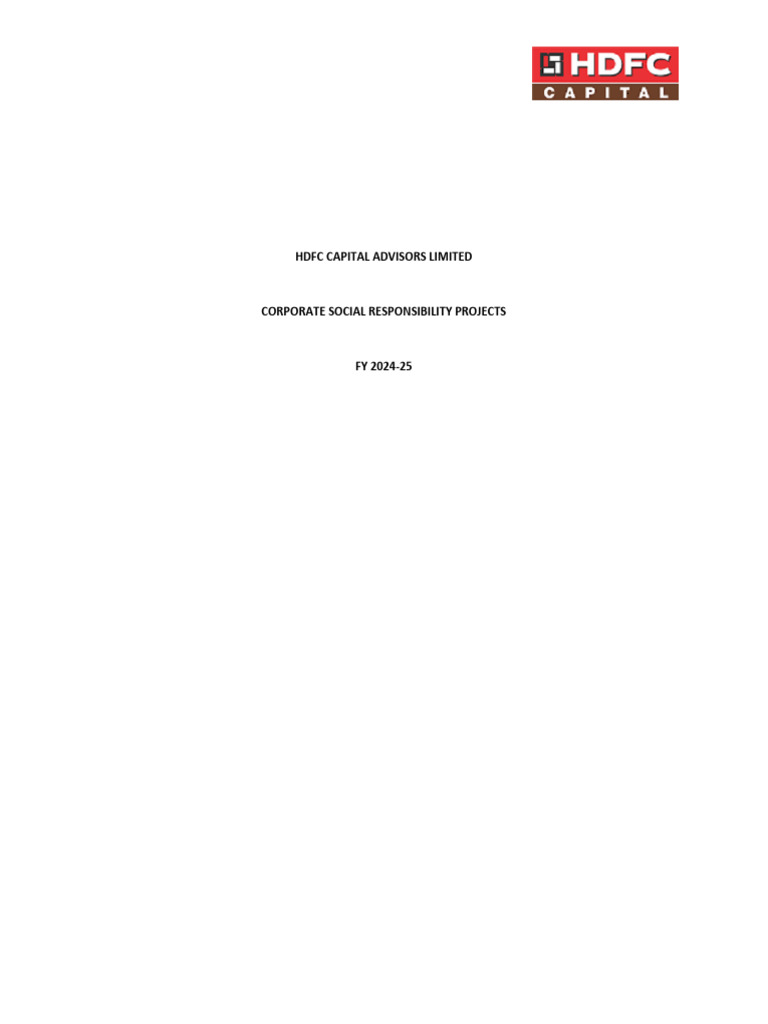 Annual Action Plan - HCAL - CSR - FY 24-25 - List of Projects | PDF