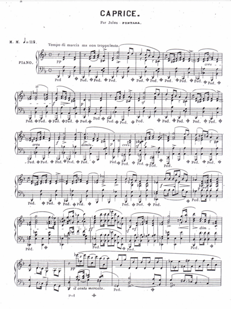 Fontana, Julian - Op. 1 No. 1 - Deux Caprices - Marcia Funebre | PDF