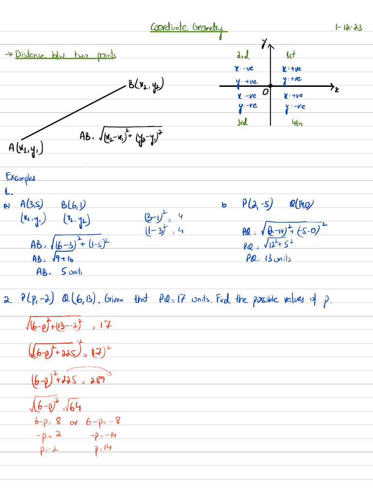 Coordinate Geometry | PDF