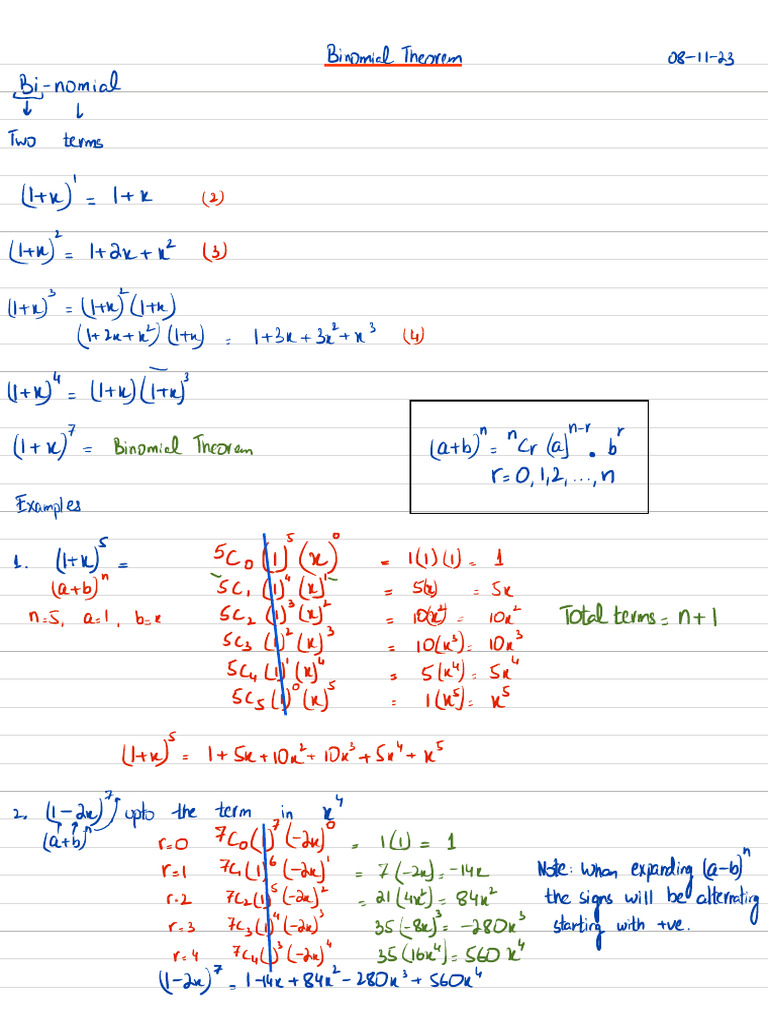 Binomial Theorem | PDF