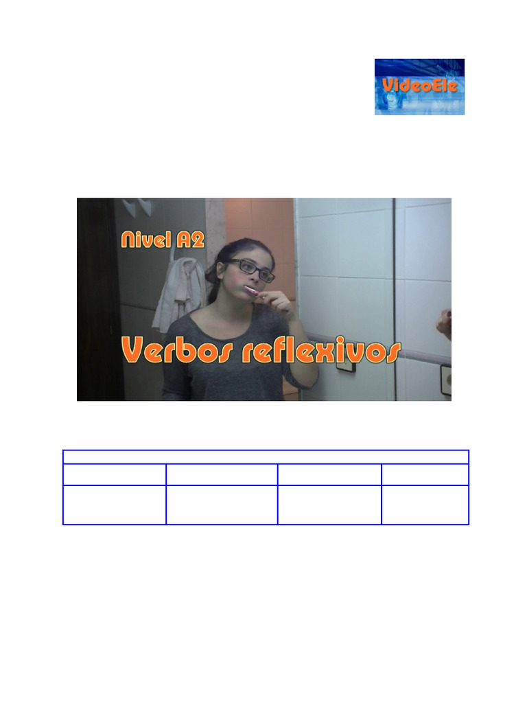 A2 - Verbos-Reflexivos-Actividad | PDF