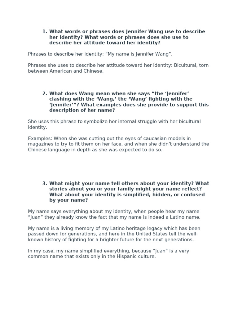 Names and Identity | PDF