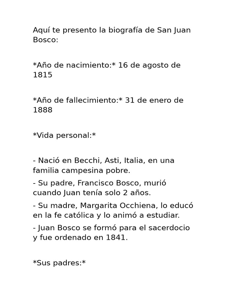 San Juan Bosco | PDF