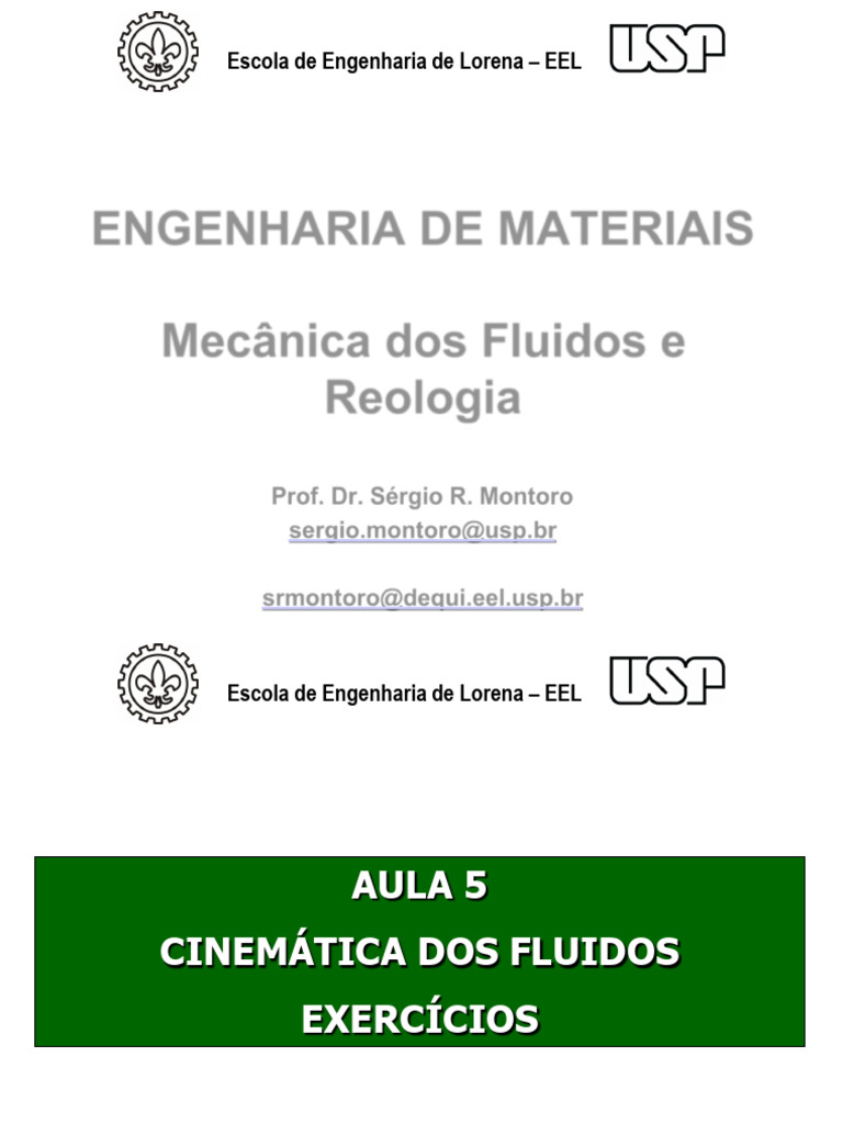 Aula 5 - Mec - Flu - Reo - Eq Continuidade | PDF