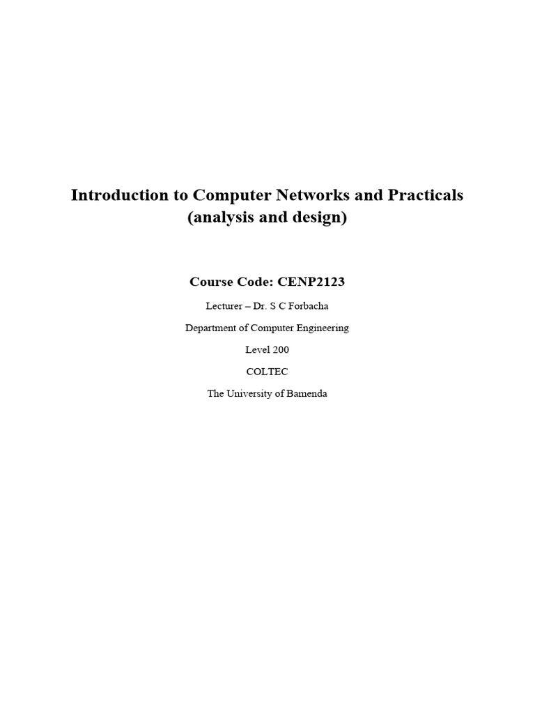 CENP2123 - Intro - Comp - Net - Practicals - Chapter 1 | PDF | Computer ...