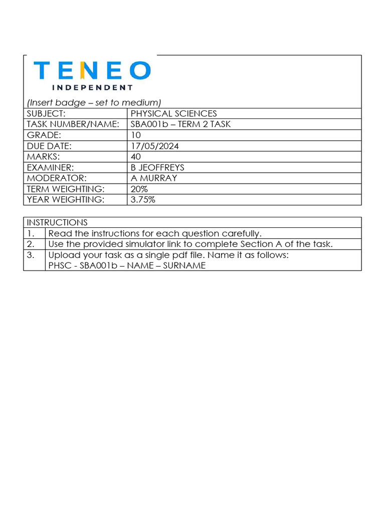 GR 10 ASS TASK001b FINAL Memo | PDF