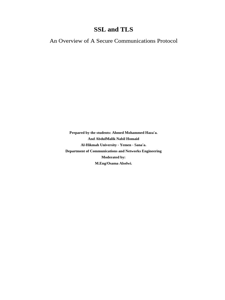 SSL and Tls | PDF