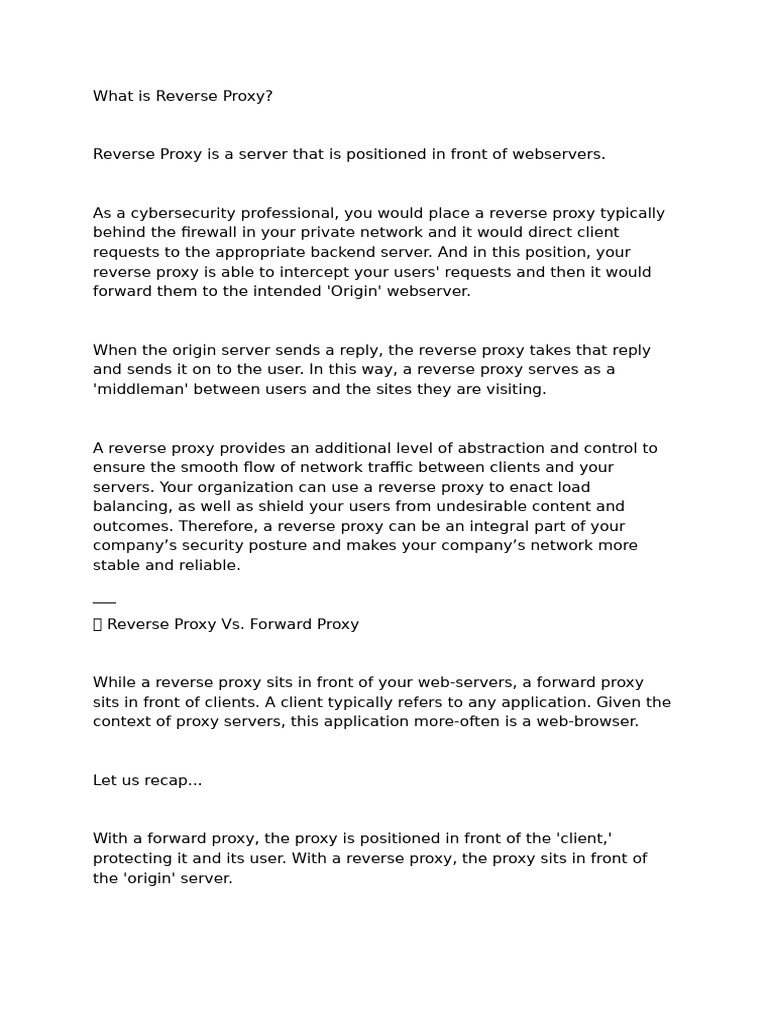 Reverse Proxy Pdf 