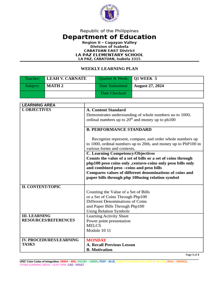 Math Q1 Week5 2024 | PDF