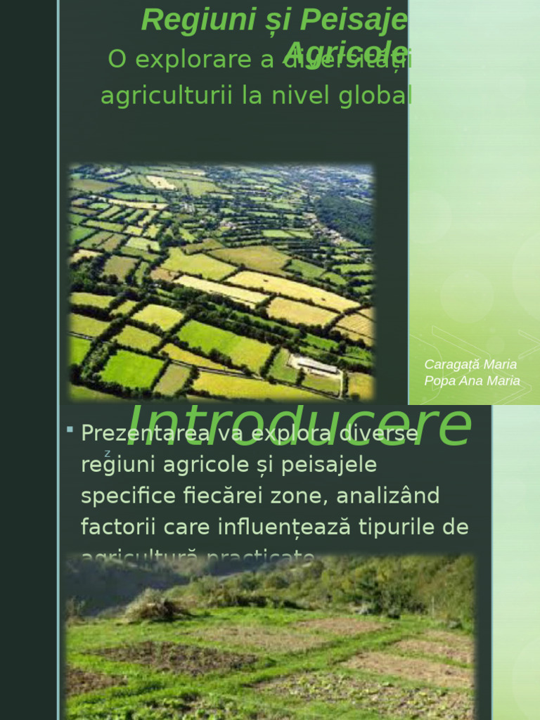 Regiuni Si Peisaje Agricole | PDF