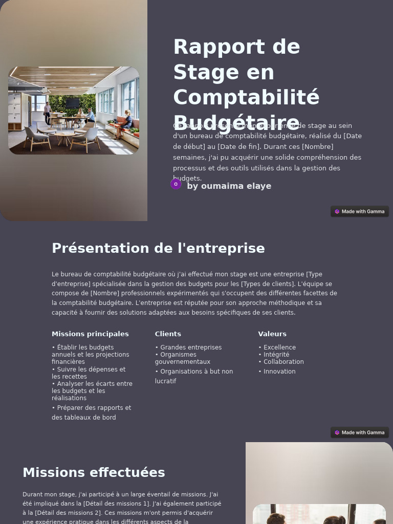 Rapport de Stage en Comptabilite Budgetaire | PDF